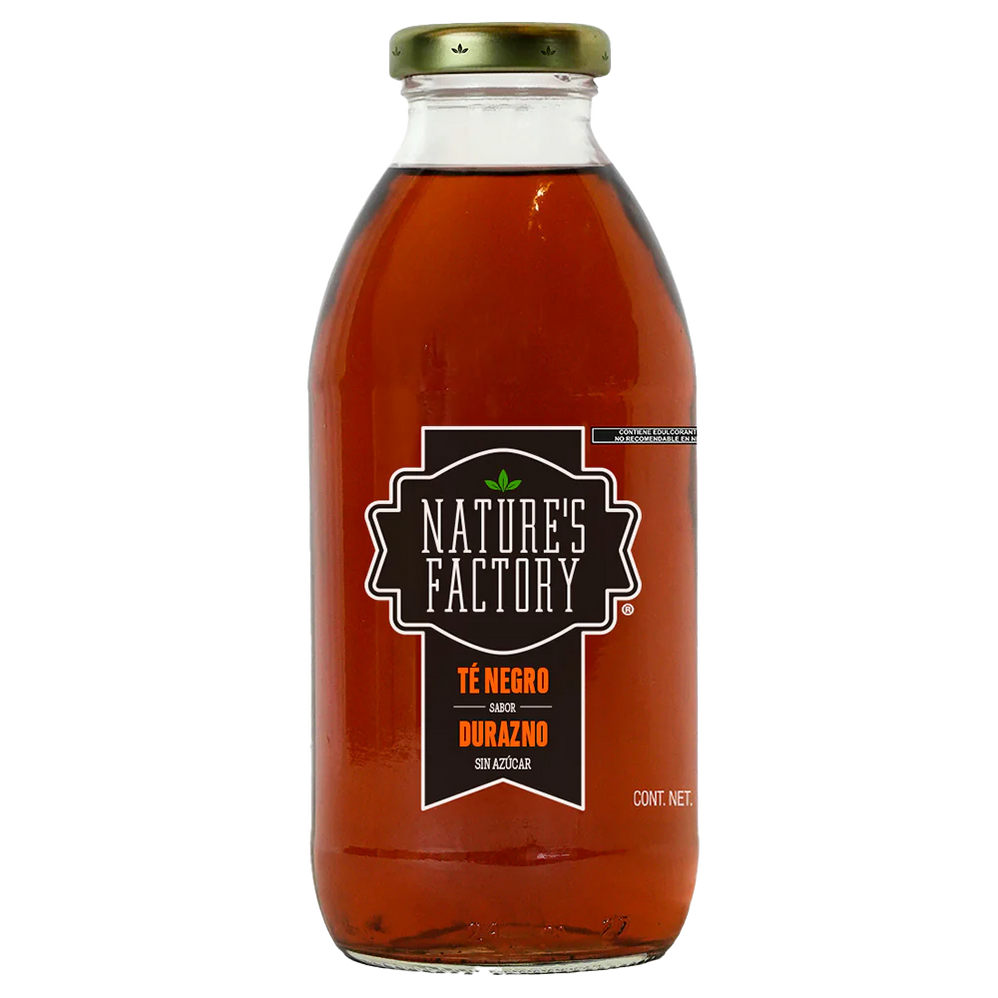 Nature’s Factory • Té Negro Sabor Durazno Sin Azúcar | 12 piezas